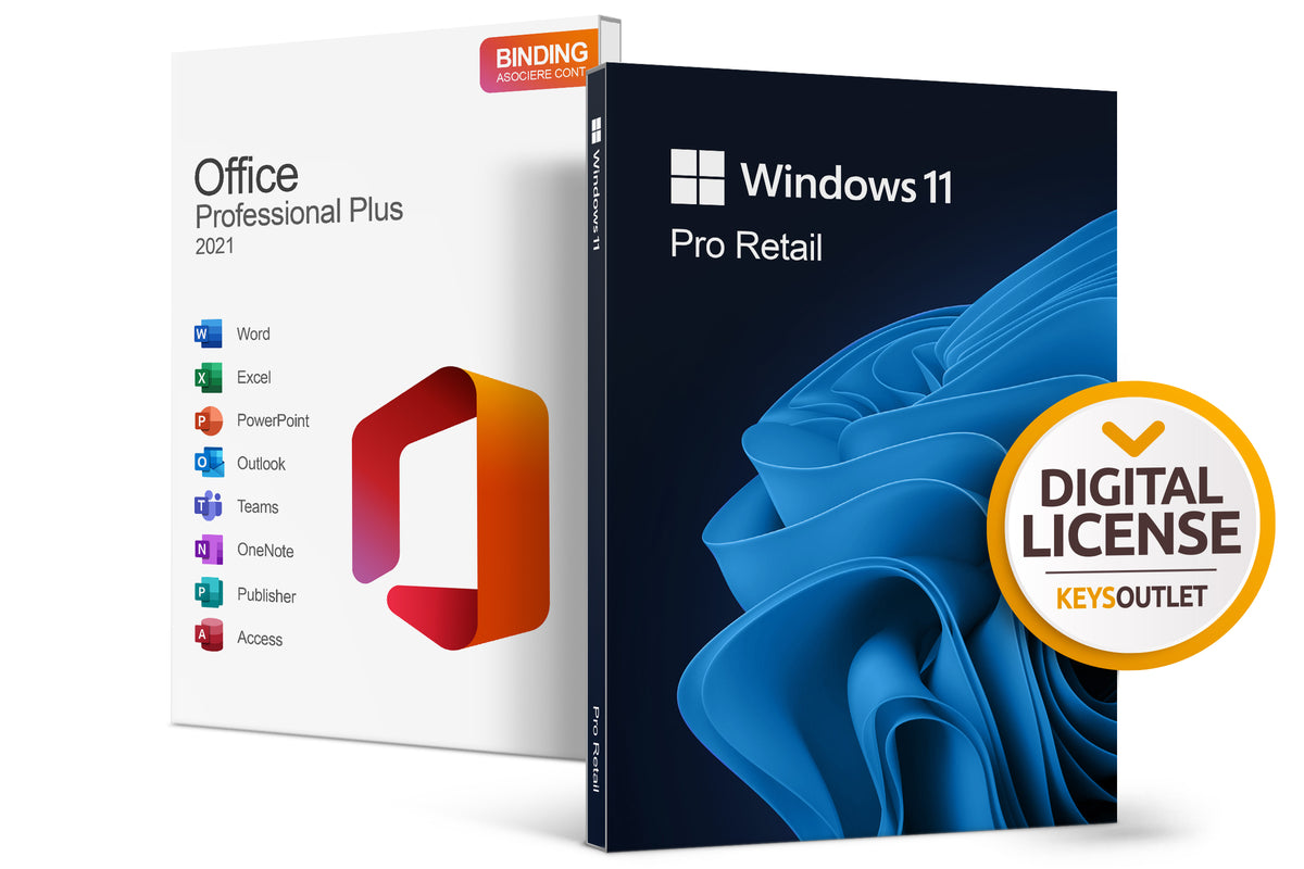 Pachet Windows 11 Pro + Office 2021 Pro Plus Binding – KEYS OUTLET